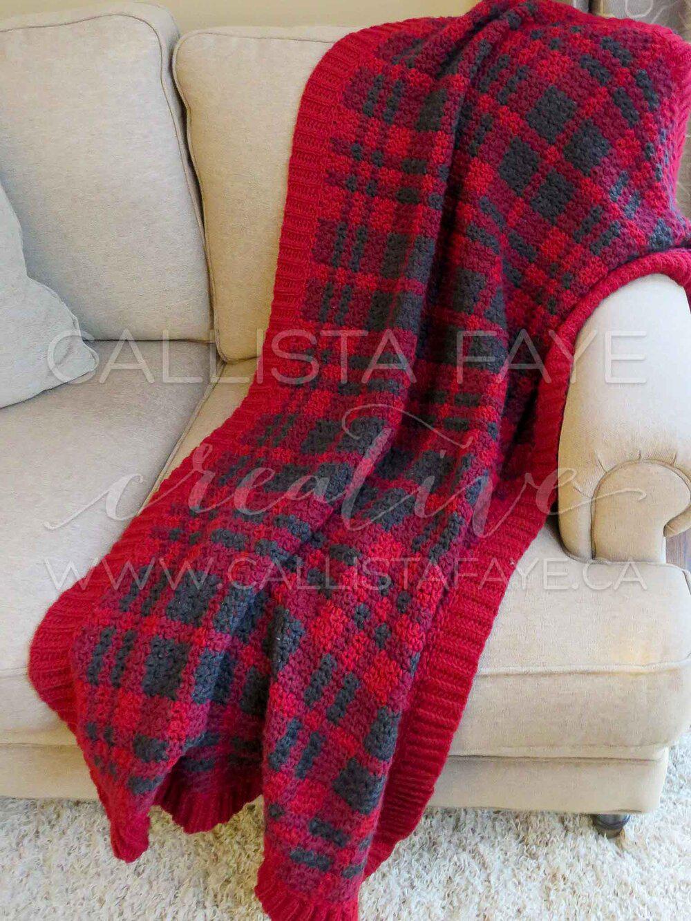 Northern Timberline - Plaid Crochet Blanket PATTERN PDF – callistafaye